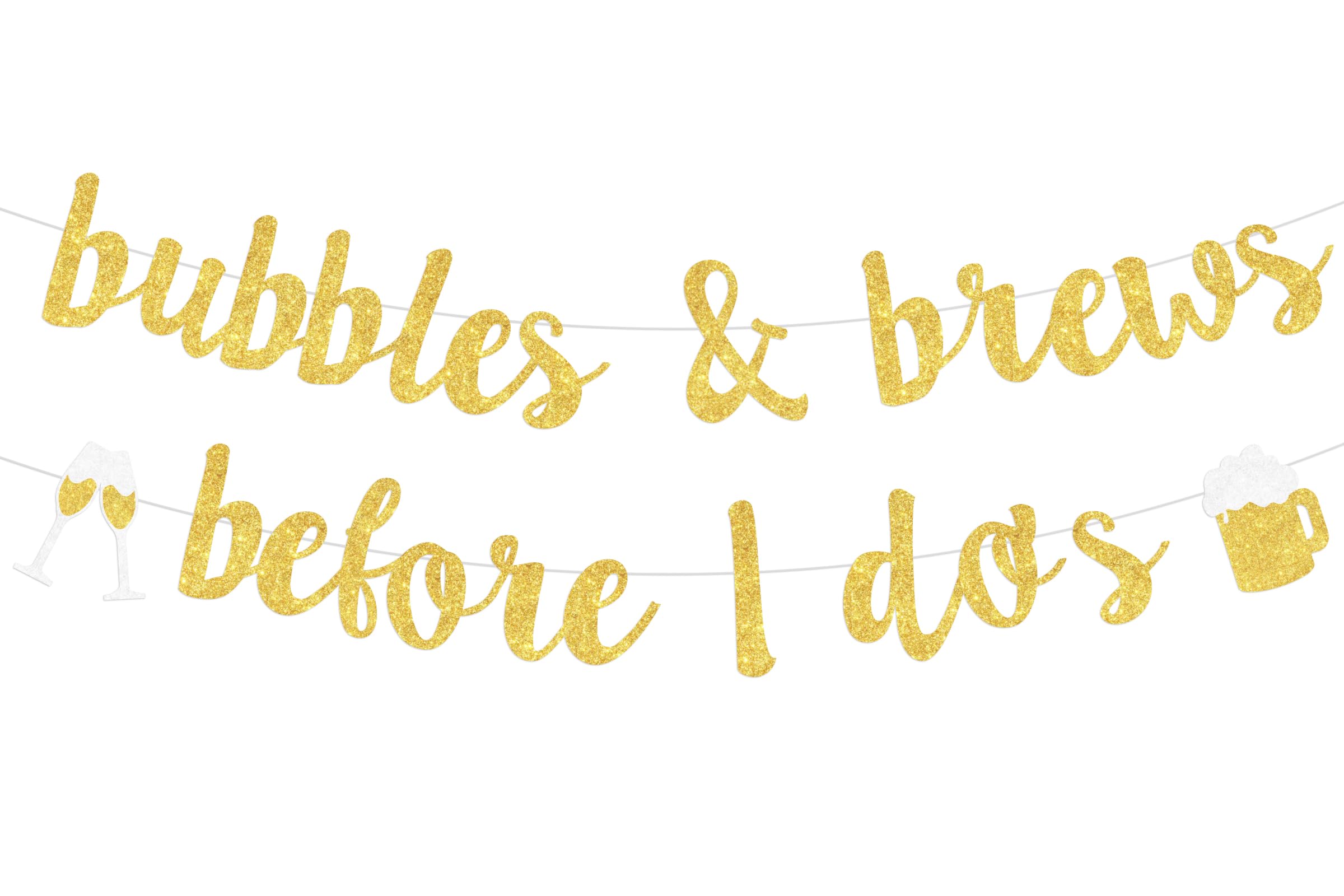 Bubbles & Brews Before I Do’s Banner for Bachelorette Party Bridal Shower Decorations Engagement Wedding Supplies