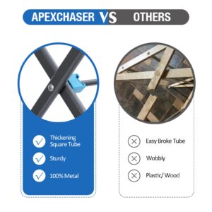 APEXCHASER Drying Rack Clothing, Metal Collapsible Clothes Drying Rack for Clothes, Towel, Oversize, Indoor/Outdoor/Laundry Room, Graphite