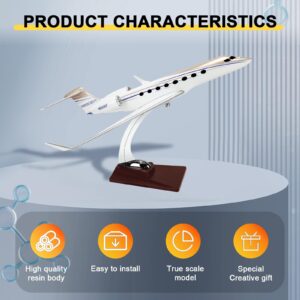 RUFXIEZW 1:100-Scale Model Jet Model Airplane GulfstreamG650,Alloy Model Jets Resin Aircraft Model Toy,Transporter Display Model Plane with Stand and Box Adult Collectibles and Decoration (G650)