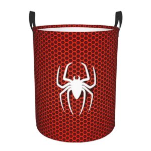 red spider skin pattern superhero waterproof foldable laundry hamper bucket laundry room basket for college student storage pillows blankets living room bathroom home decor