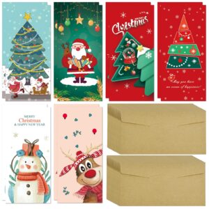 fibevon christmas money holder for cash gifts with envelopes - 30 pack of christmas gift card holder money envelopes for cash christmas decoration for xmas, holiday, and new year