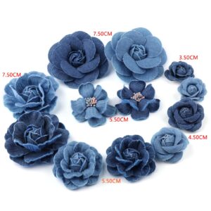 5Pcs Korea Fabric Flowers Hair Accessories Clothes Hats Dress Decoration DIY Crafts Supplies