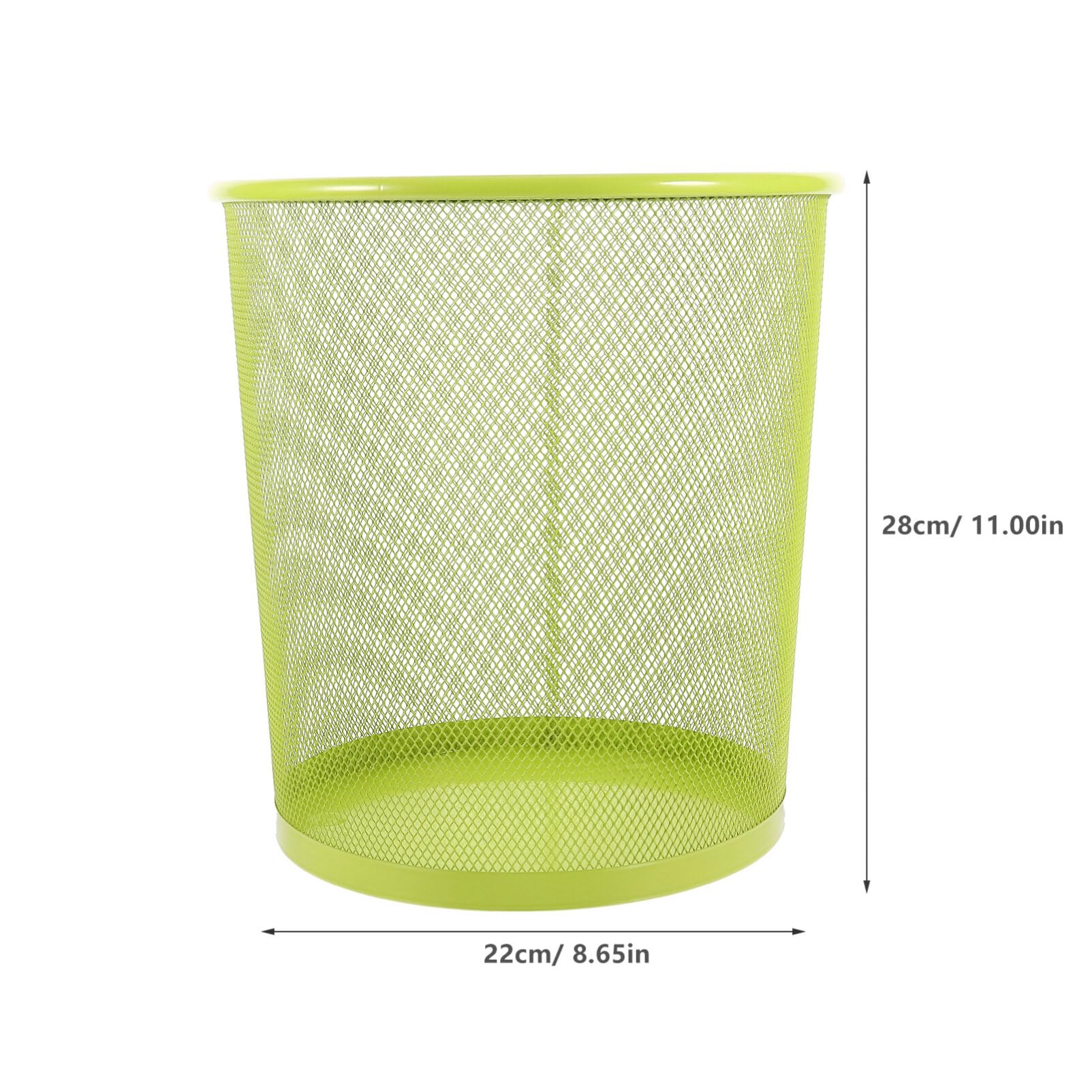 MAGICLULU Mesh Waste Basket Round Trash Can Open Top Wastebasket Recycling Bins Garbage Waste Basket Metal Trash Bin for Home Office Workspace Green