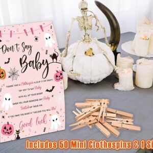 Halloween Pink Ghost Shower Decorations,Don't Say Baby Baby Shower Game,Gender Neutral Baby Shower Decorations,Small Clothespin Game,Baby Shower Ideas,Baby Shower Games 50 Guest,Fall Party Games