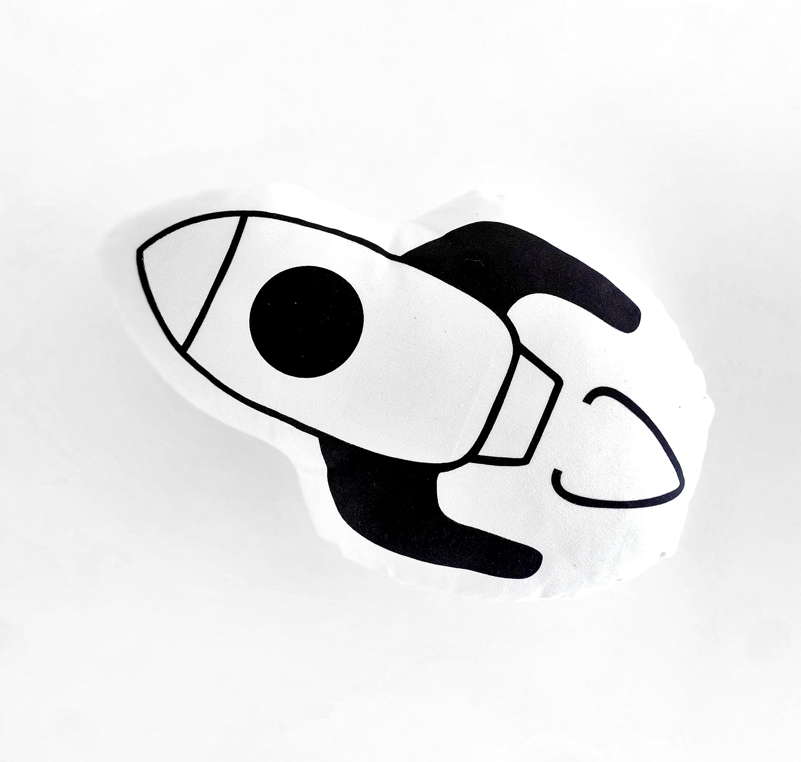 Casa Ollie Velvet Rocket Shaped Pillow - Space Decor for Boys Room - Spaceship - Rocket Ship Nursery Decor - Cute Pillows - Fun Throw Pillows - Fun Pillows - Space Ship - Space Pillow