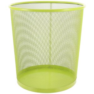 MAGICLULU Mesh Waste Basket Round Trash Can Open Top Wastebasket Recycling Bins Garbage Waste Basket Metal Trash Bin for Home Office Workspace Green