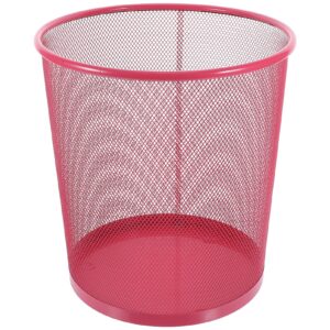 magiclulu mesh waste basket round trash can open top wastebasket recycling bins garbage waste basket for home office workspace red