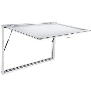 VEVOR Concession Window 64 x 40 Inch, Concession Stand Serving Window Door with Double-Point Fork Lock, Concession Awning Door Up to 85 Degrees for Food Trucks, Glass Not Included