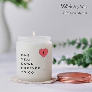 One Year, 1st, 1 Year, First Anniversary Candle Gifts for Him Her Couple- Best Happy Paper Anniversary Girlfriend Boyfriend Wife Husband Romantic Gift