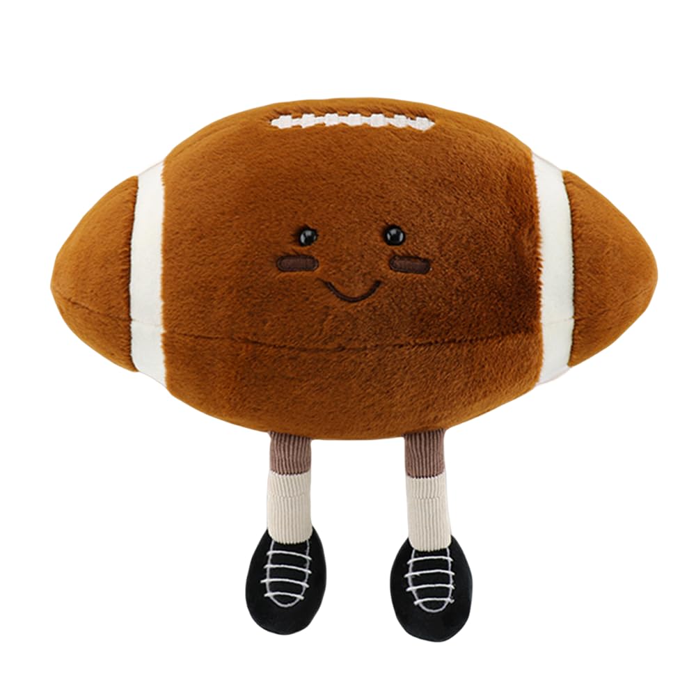 XIYUAN 13 inch Stuffed Sports Balls Toy Creative Football Doll Fun Cute Plush Doll Toy Plush Stuffed Spherical Soft Toys Sports Throw Pillow CushionKids Gift(Rugby)