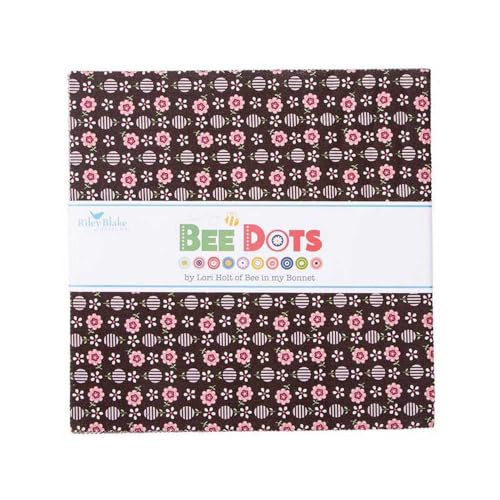 Lori Holt Bee Dots 10" Stacker 42 10-inch Squares Layer Cake Riley Blake Designs 10-14160-42