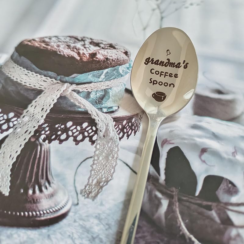 Gifts for Grandma from Granddaughter Grandson Grandma's Coffee Spoon for Grandma Grandmother Christmas Mothers Day Gift for Grandma Granny Coffee Tea Lovers Gifts Spoons