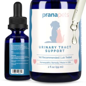 pranapets urinary tract support liquid supplement for pets | dog & cat urinary supplement | natural bladder support for dogs & cats