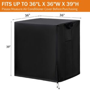 Air Conditioner Cover for Outside Units Waterproof Ac Cover for Outside Unit Square Ac Unit Covers Outdoor Fits Up to 36 x 36 x 39 Inches