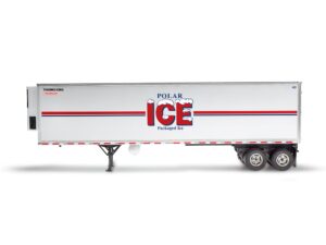 level 4 model kit fruehauf 40' refrigerated trailer polar ice 1/32 scale model by revell