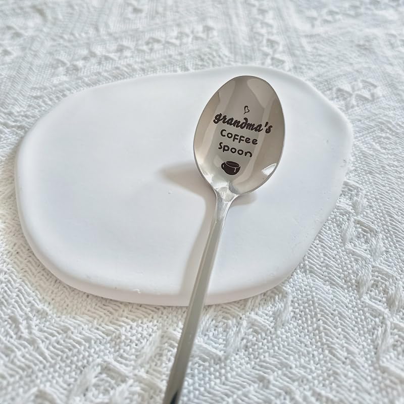 Gifts for Grandma from Granddaughter Grandson Grandma's Coffee Spoon for Grandma Grandmother Christmas Mothers Day Gift for Grandma Granny Coffee Tea Lovers Gifts Spoons