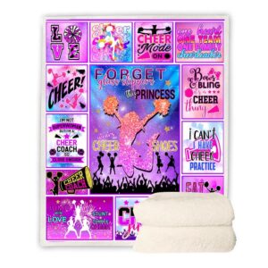 Cheerleader Gifts Blanket 60”x50”, Cheerleading Gifts for Girls Teens Kids, Cheer Gifts for Cheerleaders, Cheerleading Gifts for Cheerleaders Cheer Team, Soft Cozy Warm Blanket for Couch Bed Sofa