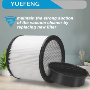 YUEFENG Filter Compatible with Shop-Vac 90350 90304 90333 Replacement fits most Wet/Dry Vacuum Cleaners 5 Gallon and above (2+2+4)