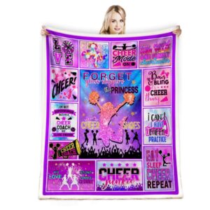 Cheerleader Gifts Blanket 60”x50”, Cheerleading Gifts for Girls Teens Kids, Cheer Gifts for Cheerleaders, Cheerleading Gifts for Cheerleaders Cheer Team, Soft Cozy Warm Blanket for Couch Bed Sofa