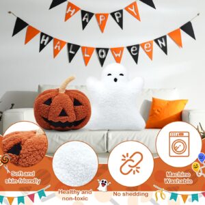 Poen 2 Pcs Halloween Pillows Pumpkin Pillow Halloween Shaped Throw Pillows Halloween Decorative Pillows Halloween Decor for Holiday Party Gift Sofa Bed Cushion