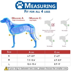 Dog Knee Brace Hind Leg Cruciate Ligament Injury for Torn ACL CCL Joint Pain Muscle Sore Inflammation (Medium)