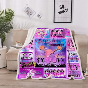 Cheerleader Gifts Blanket 60”x50”, Cheerleading Gifts for Girls Teens Kids, Cheer Gifts for Cheerleaders, Cheerleading Gifts for Cheerleaders Cheer Team, Soft Cozy Warm Blanket for Couch Bed Sofa