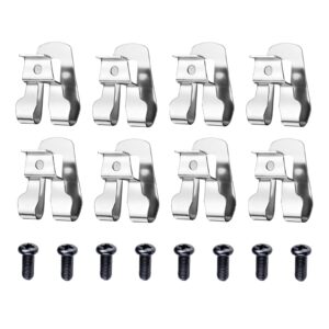 8pcs belt clip for ryobi, belt hook with screw for ryobi and ridgid 18 volt tools 633586002, 304 stainless steel tool belt clip,replacement drill belt clip hook for ryobi makita dewalt