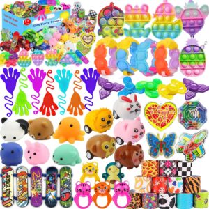 mivanlin 118 pcs party favors for kids 4-8-12, pop fidget toys, treasure box toys for classroom prizes, pinata filler goodie bag stuffers, treasure chest, prize box toys for boys girls