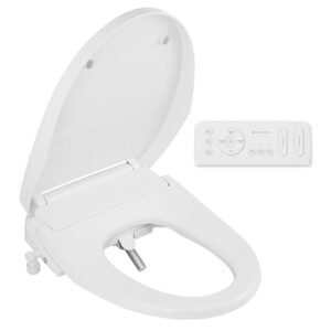 niagara hydrotech electric bidet seat – elongated bidet toilet seat with adjustable water temperature, heated seat, adjustable nozzle position, front & rear wash, warm air dryer, nightlight, remote