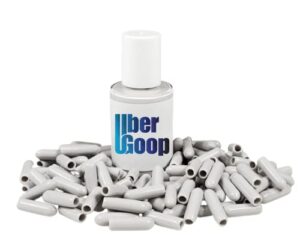 1 oz light grey uber goop w/100 caps