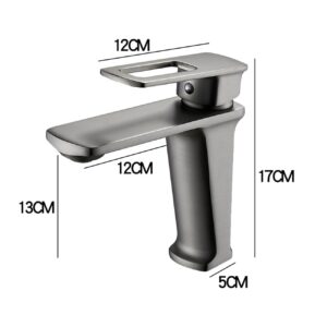 AVLUZ Bathroom Faucet, Single Handle Bathroom Sink Faucet Deck Mount Cold/Hot Water Basin Tap,Single Hole Vanity Bath Lavatory Basin Tap (Color : C)