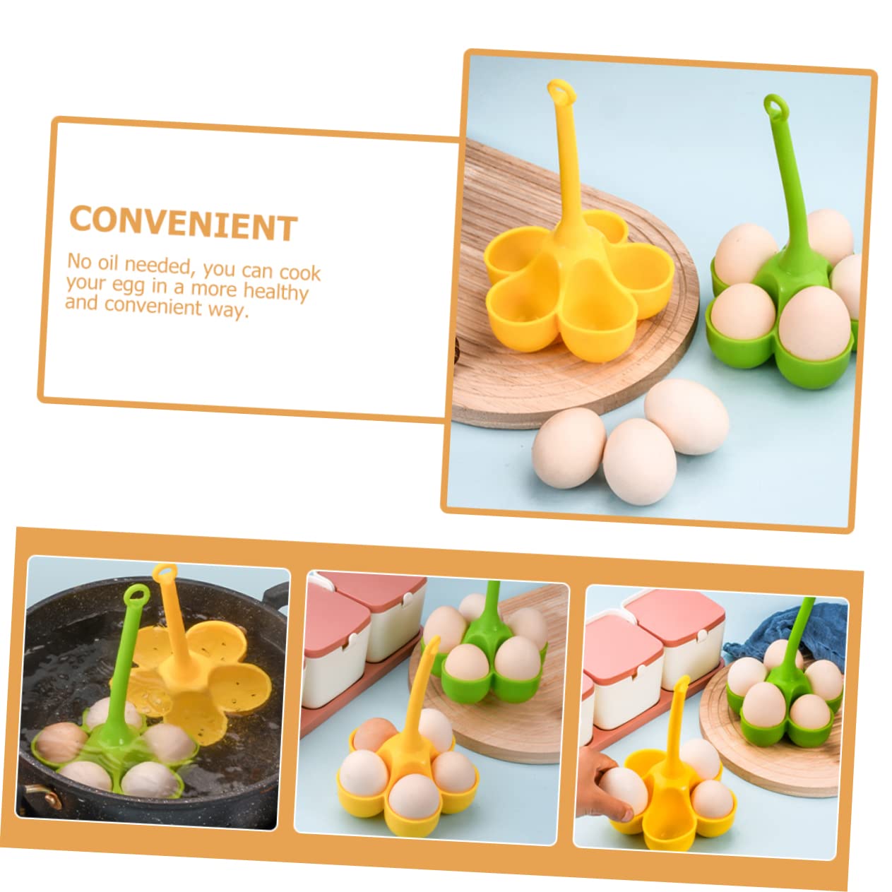 OKUMEYR 2pcs Silicone Egg Tray Poached Egg Holder Egg Poacher Cups Poaching Egg Cooker Egg Cookware Egg Poaching Cups Boiled Egg Cooker Poached Egg Cooker Child Boiled Eggs