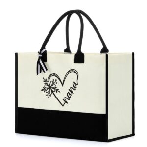 forbidden paper nana gifts tote bag nana birthday travel bag appreciation retirement gifts for granny grandmother nana gigi mimi promoted to grandma christmas new grandma gifts handbag shopping bag