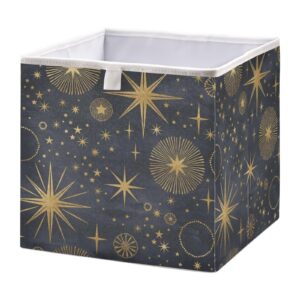 kigai celestial cube storage bins - 11x11x11 in large foldable storage basket fabric storage baskes organizer for toys, books, shelves, closet, home decor