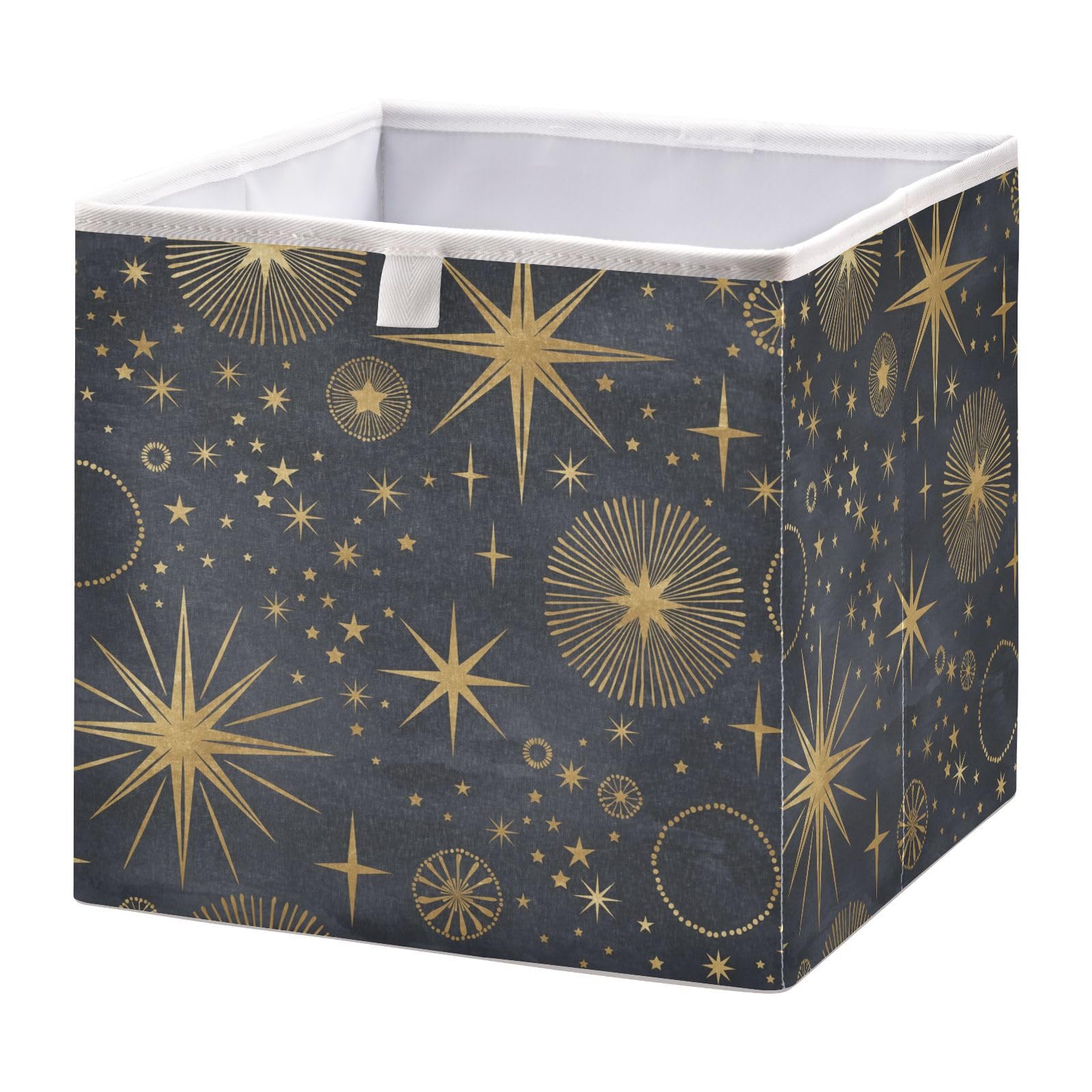 Kigai Celestial Cube Storage Bins - 11x11x11 In Large Foldable Storage Basket Fabric Storage Baskes Organizer for Toys, Books, Shelves, Closet, Home Decor