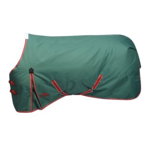 weatherbeeta comfitec prelim standard neck medium horse blanket, dark green/red/white, 81"