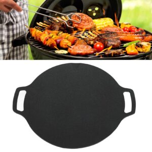 Korean Grill Pan,Korean Style BBQ Griddle Pan For Stove Top,Round Griddle with Non Stick 6 Layer Coating for Gas Cooker Round Double Handle BBQ Griddle(25cm)