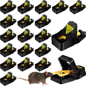 kittmip 20 pcs mouse traps indoor for home mice traps for house small rat trap for indoor outdoor reusable rat traps snap traps quick effective safe mousetrap for family and pet