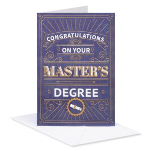 american greetings master's degree graduation card (impressive achievement)