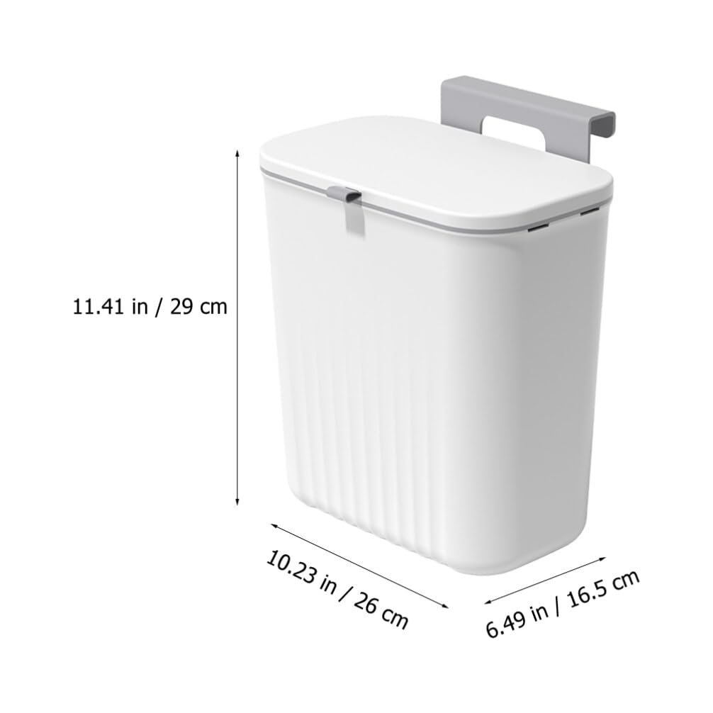 STOBAZA 3 Gallon Kitchen Compost Bin for Counter-Top or Under Sink Hanging Trash Can with Lid, Kitchen Trash Can Wall-Mounted Garbage Can Kitchen Garbage Can with Lid for Bathroom RV Cupboard