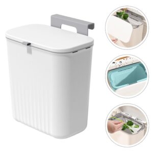 STOBAZA 3 Gallon Kitchen Compost Bin for Counter-Top or Under Sink Hanging Trash Can with Lid, Kitchen Trash Can Wall-Mounted Garbage Can Kitchen Garbage Can with Lid for Bathroom RV Cupboard