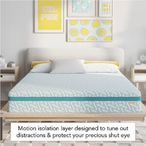 Simmons Blue Dream Gel Memory Foam Queen Mattress - 10 Inch Medium Firmness Bed in a Box - CertiPUR-US Certified - Pressure Relief & Motion Separation - US Made