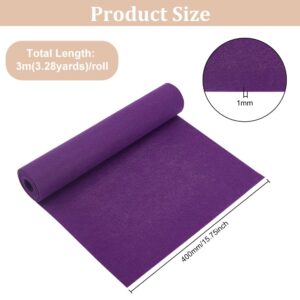 BENECREAT 10FT 15.74 Inch Wide Dark Orchid Felt Roll, 1mm Thick Fabric Sheets Soft Woven Nonwoven Fabric Sheets for Crafts, Patchwork Sewing, Costumes