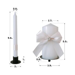 Unity Candles for Wedding Ceremony Set with Holder, Wedding Accessories for Reception Ceremony - Wedding Gifts - Candle Set - 5.5 Inch Pillar and Two 9.8 Inch Tapers