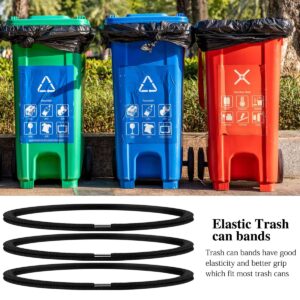 20 Pcs Garbage Can Bands, Trash Can Elastic Rubber Bands Fits 13 to 30 Gallon Trash Cans, Trash Can Bands Waste Box Holder Cabinet Loop Straps for Garbage Bag Liner Home Office School Indoor Outdoor