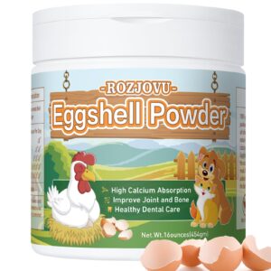 eggshell powder for dogs and cats, eggshell calcium supplement, great for osteoporosis, nourishes bones, supports joints, teeth, and heart health(16 oz)