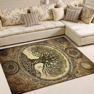 Tree of Life Celtic Rug - Tree of Life Rug Tree of Life Decor Viking Carpet Microfiber Area Rugs Viking Decor Machine Washable Rug Viking Nonslip Rug Viking Large Area Rug Viking Indoor Outdoor Rugs