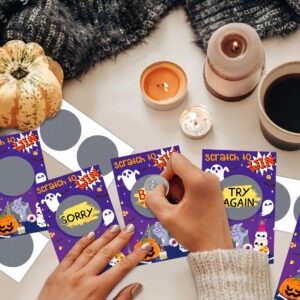 WaaHome Halloween Scratch Off Cards for Kids Adults 28 Players Ghost Scratch Off Cards for Halloween Baby Shower Birthday Party Supplies Favors Classroom Family Activities Prizes