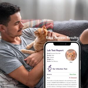 MySimplePetLab Cat Ear Infection Test Kit | Fast and Accurate Detection of Cat Ear Yeast and and Other Ear Irritations | Reliable Mail-in Ear Care Cat Test Kit for Smelly, Itchy, or Sore Ears