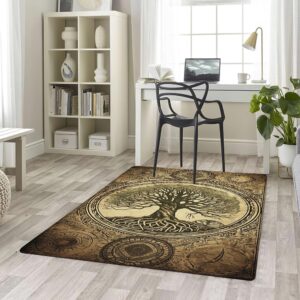 Tree of Life Celtic Rug - Tree of Life Rug Tree of Life Decor Viking Carpet Microfiber Area Rugs Viking Decor Machine Washable Rug Viking Nonslip Rug Viking Large Area Rug Viking Indoor Outdoor Rugs